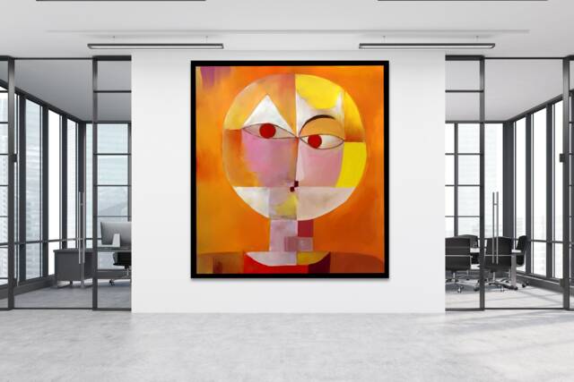 1922 Senecio By Paul Klee, Head Of A Man Going Senile Cubist Painting ...