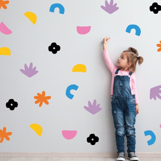 Bright Shapes Wall Stickers - Kids Room Decals, Nursery Stickers, Decor ...