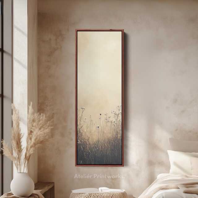 Wild Flower Meadow Vertical Wall Art - Tall Long Narrow Decor, Large ...