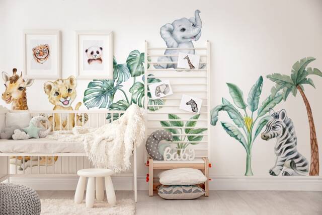 Safari Animal Wall Decals Removable Jungle Nursery Decor by Etsy ...
