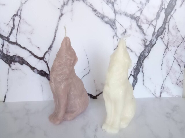 Howling Wolf Pillar Candle - Gothic Decor Aesthetic Wolf Gifts Pillar ...