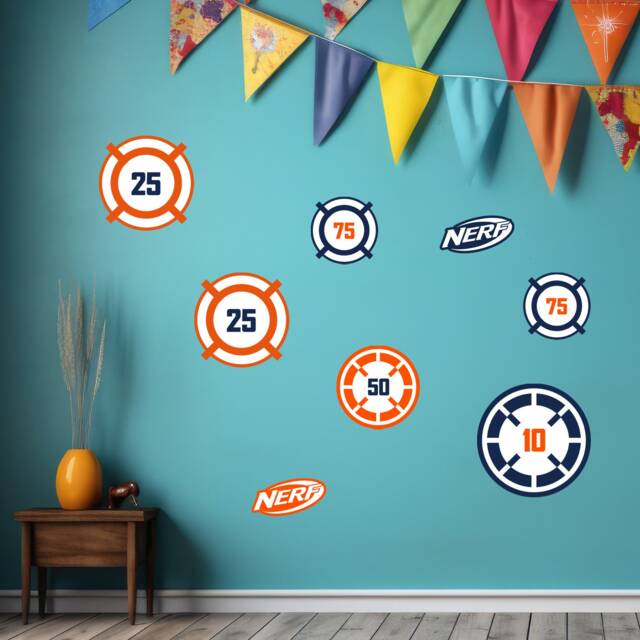 Nerf Wall Sticker - Target Icons Set Art by Etsy | ufurnish.com