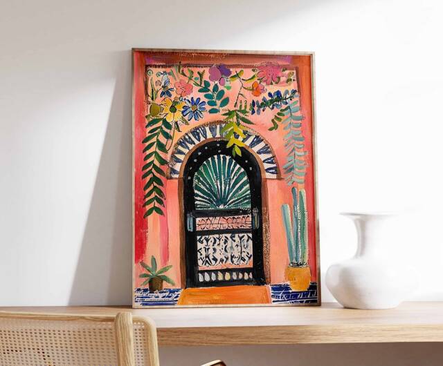 Islamic Poster, Middle Eastern Decor, Botanical Print, Arabic Wall Art ...