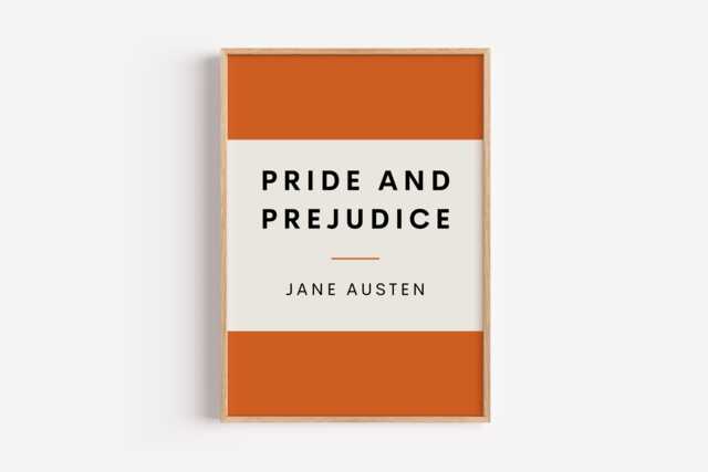 Pride & Prejudice Poster Jane Austen Book Cover Art Print by Etsy ...