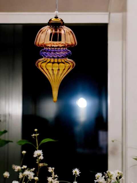 Handblown Glass Pendant Light - Customizable Modern Kitchen ...