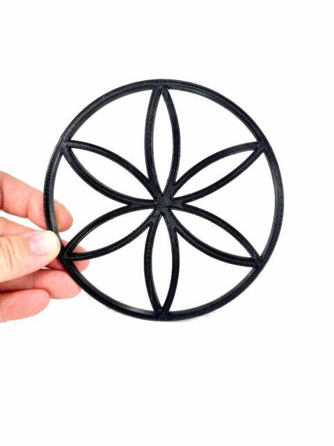 Hexafoil Flower Decoration, 3, 5, Or 8 Inch Sacred Geometry Altar Tile ...