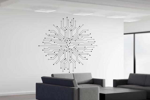 Circuit Decal Design Symbol Company Logo Technology Decals Wall Art ...