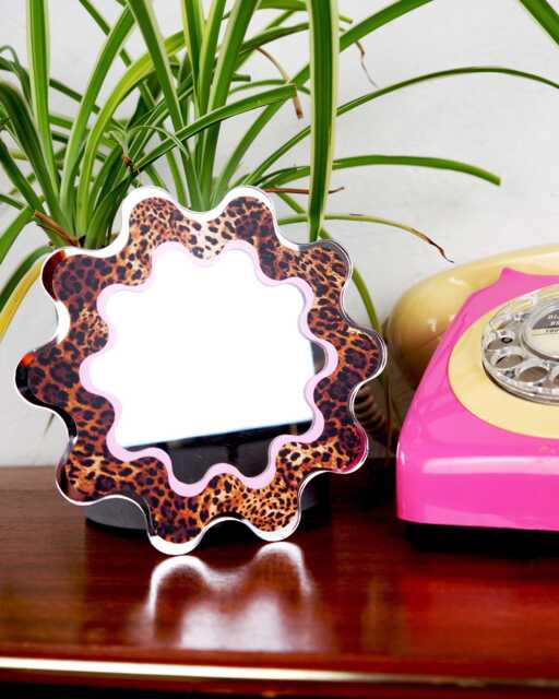 Leopard Print Circle Squiggle Mirror by Etsy | ufurnish.com