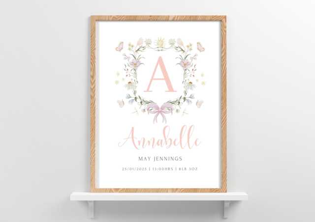 Christening Gift, Personalized Baptism Print, Watercolour Name ...