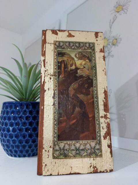 The Evening Star By Alfons Mucha - Wooden Wall Art, Prints & Posters Of ...