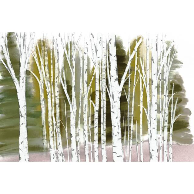 Aspen Birch Tree Canyon Drive - Watercolor & Ink Art Print Nature ...