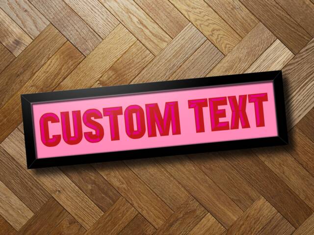 Personalised Print - Custom Quote Gallery Wall Art Bar Sign Landscape ...