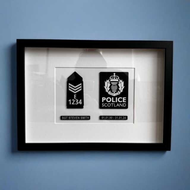 Police Scotland Style Logo & Rank Epaulette Personalised Presentation ...