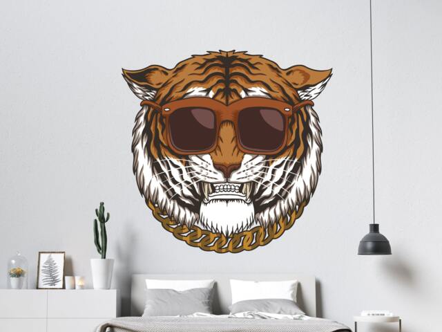 Tiger Wall Decal - Head Sticker Decor Tgc15 by Etsy | ufurnish.com
