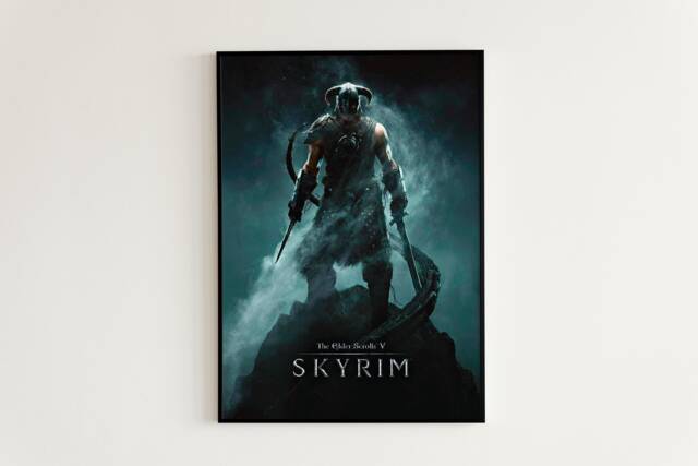 Elder Scrolls Skyrim Dragonborn Poster, Tes Oblivion, Morrowind, Gaming ...