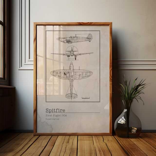 Spitfire Patent Print Royal Air Force Fighter Jet Poster by Etsy ...
