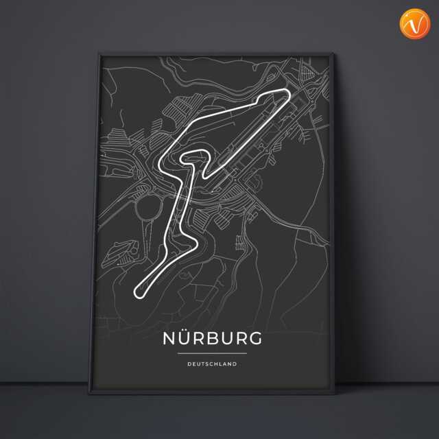 N??rburgring Racetrack Poster - Motorsport Wall Art Gift For Fans by ...
