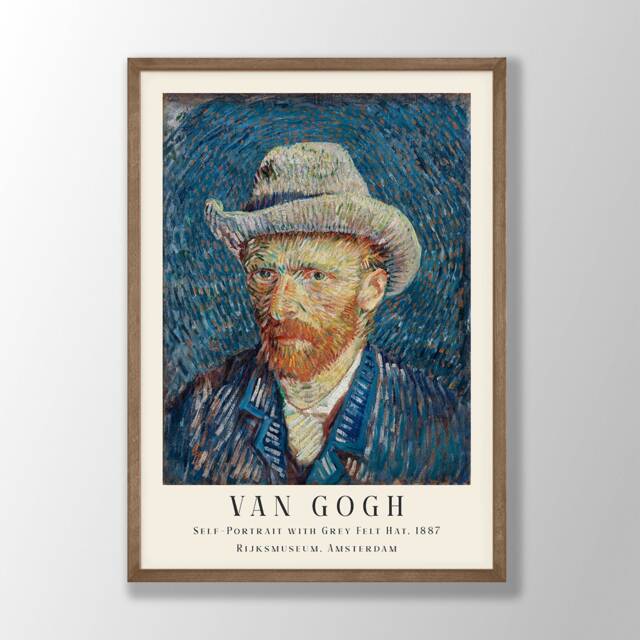 Van Gogh Print - Self Portrait, Poster, Museum Exhibition Paintings ...