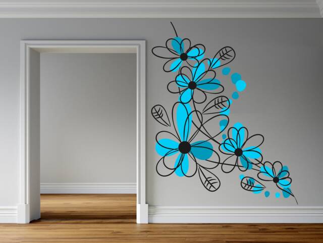 Flower Wall Decal/Flowers Decal/Flower Decals Decor/Peonies Decal ...