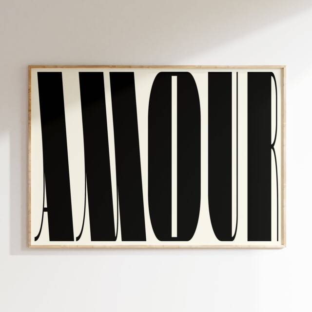 Amour Love Wall Decor, Print, Trendy Poster, Valentines Day Girly Art ...