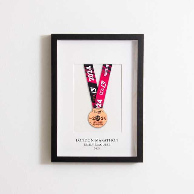 Medal Memory Frame - Personalised Marathon Display London Running Race ...