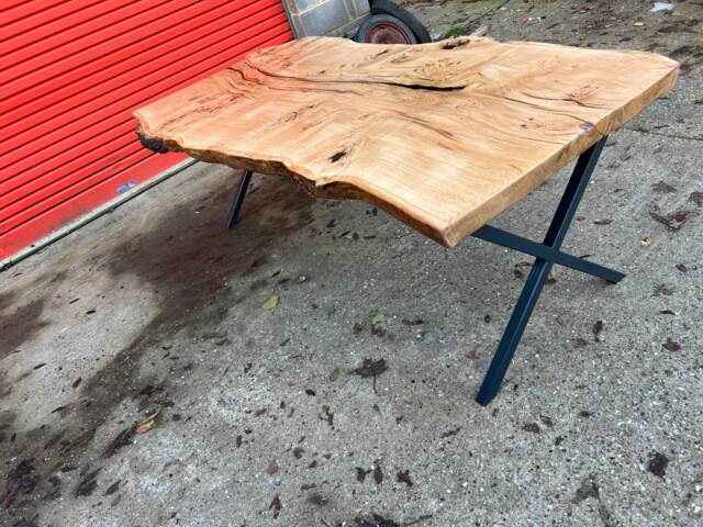 Live Edge Oak Dining Table by Etsy | ufurnish.com