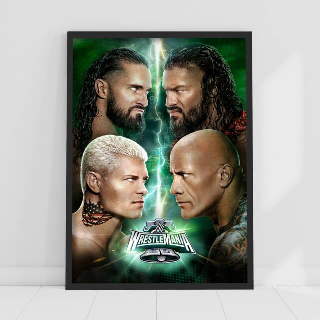Wwe Print - Wrestlemania Xl Lightning Poster Wall Art by Etsy ...