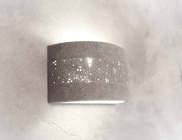 Decorative Light Wall Fixture , Ceramic Wall Lamp Shade, Sconce , Gray ...