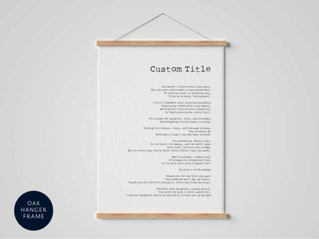 Personalized Poem Print - Typewriter Font, Anniversary Gift by Etsy ...