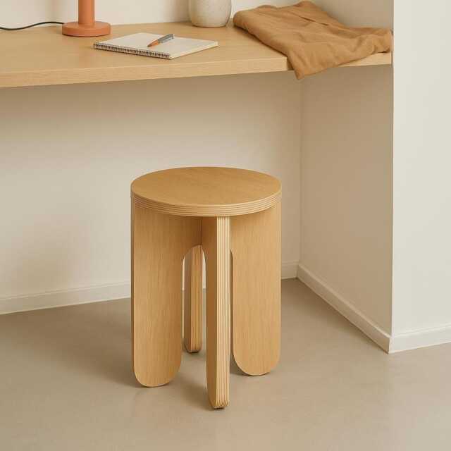 Wooden Stool. Modern Side Table. Indoor Plant Stand. Small End Laptop ...