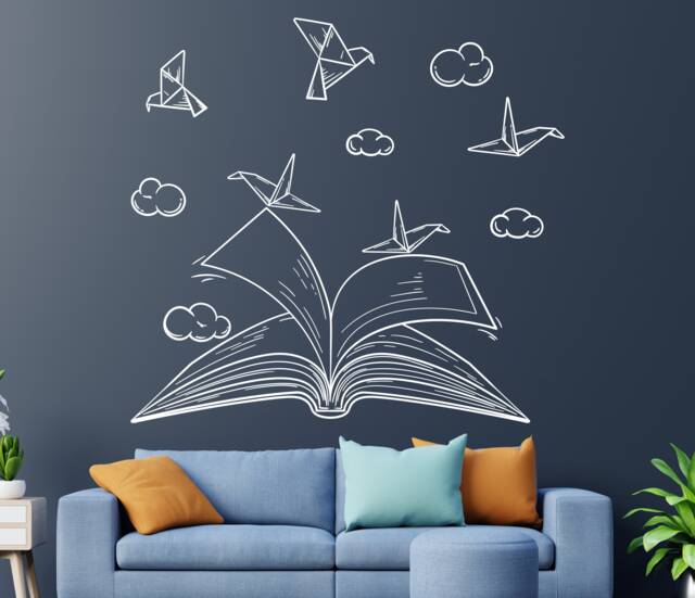 Library Wall Decal/ Classroom Reading Interior Decor/ - K645 by Etsy ...