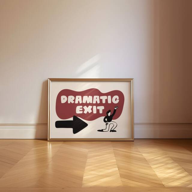 Dramatic Exit Print Retro Modern Hallway Art by Etsy | ufurnish.com