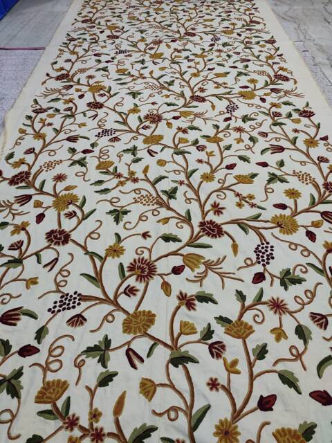 Crewel Curtians, Hand Embroidery Curtain, Handmade Kashmiri Curtain ...