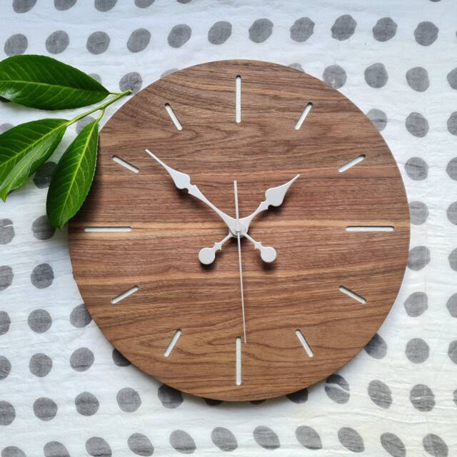 100% Solid American Walnut Wall Clock -Oversized Wall Clockunique Clock ...