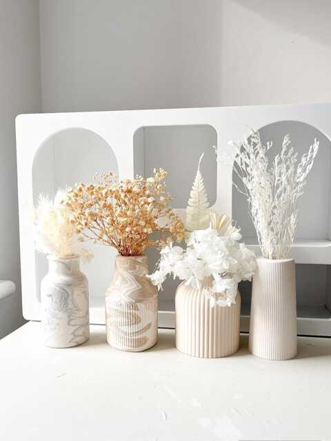 Vases For Dried Flowers, Custom Colour & Effects, Handmade - Jesmonite ...