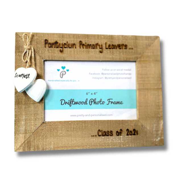 Primary/Secondary School Leavers - Personalised Driftwood Photo Frame ...