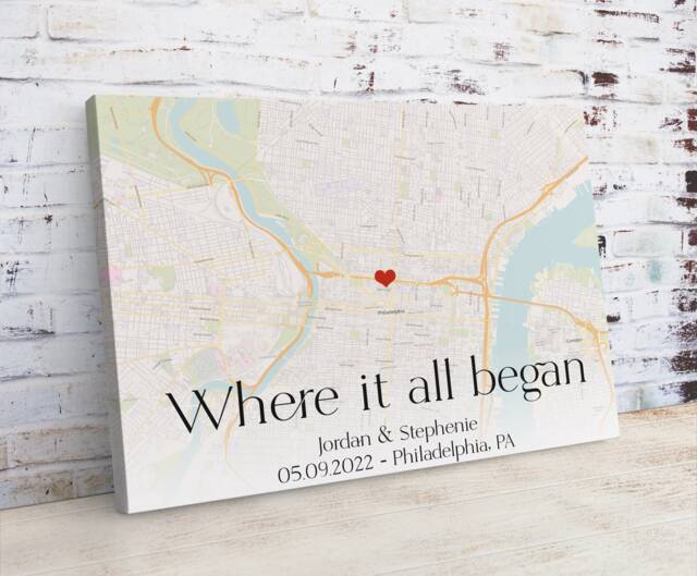 Custom Map Art Print, From Address, Map Coordinates Personalized Map ...