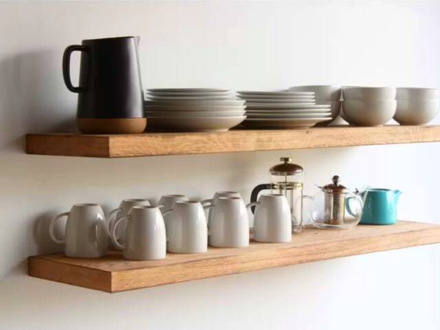 Floating Deep Shelf 30cm With Hidden Brackets, Custom Size, Reclaimed ...