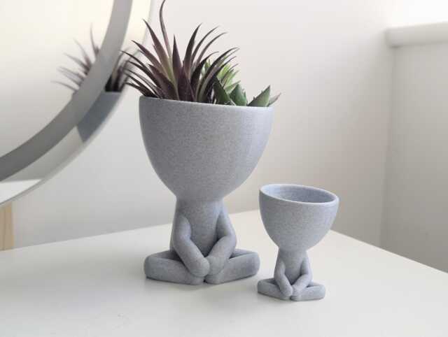 Yoga Planter - Meditation Succulent Cute Plant Pot Little People ...