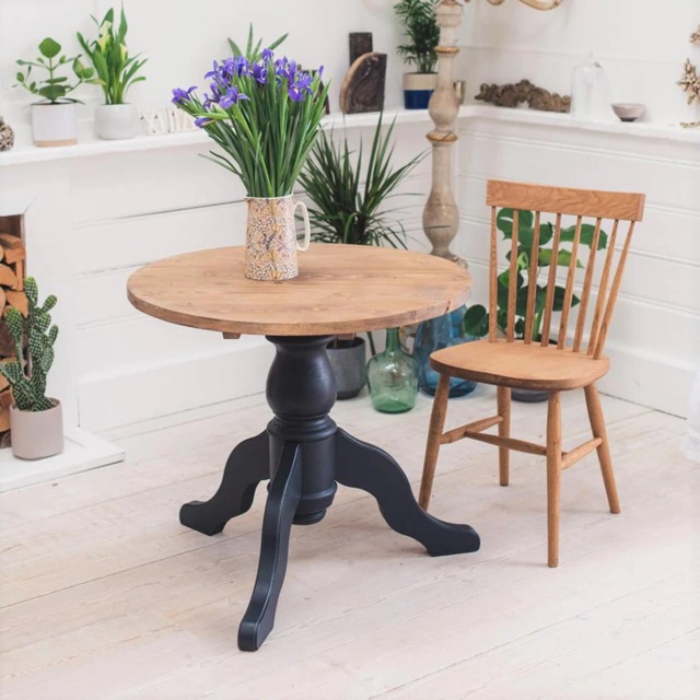 Pedestal Table - Kitchen Round Dining Rustic Custom Farmhouse Made in ...