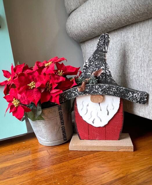 Wooden Gnome, Winter Garden Christmas Country Farmhouse Decor, Porch ...
