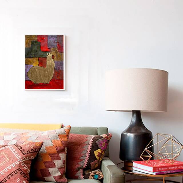 Alpaca Oil Painting/Peruvian Canvas Wall Art Handmade Original by Etsy ...