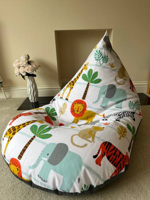 Large Safari Jungle Beanbag Gaming Reading Chair Child Children ...