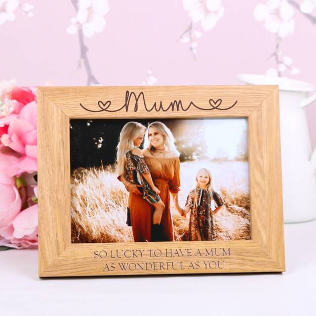 Mum Wooden Photo Frame - Engraved Mothers Day Birthday by Etsy ...