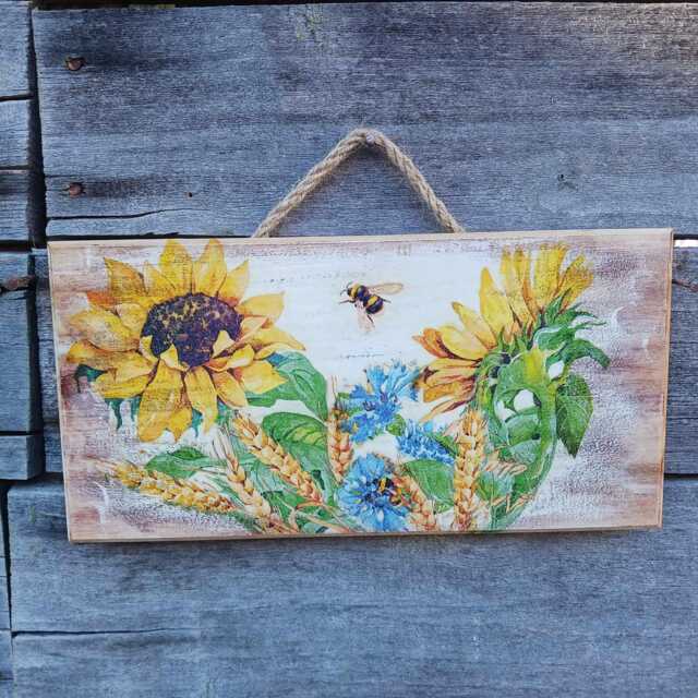 Sunflower Garden Wooden Wall Plaque French Country Decor by Etsy ...
