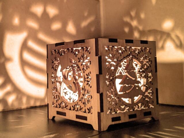 Personalised Wooden Lantern Box/Candle Holder Stationary Tissue ...