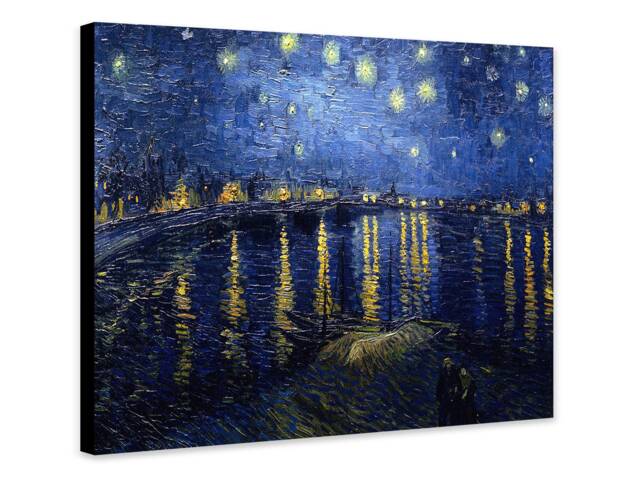 The Starry Night Over Rhone By Vincent Van Gogh - 1888 - Wrapped Framed ...