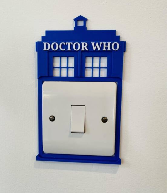 Dr Who Light Switch Surround - Tardis Time Lord -Whovian Wall Hanging ...
