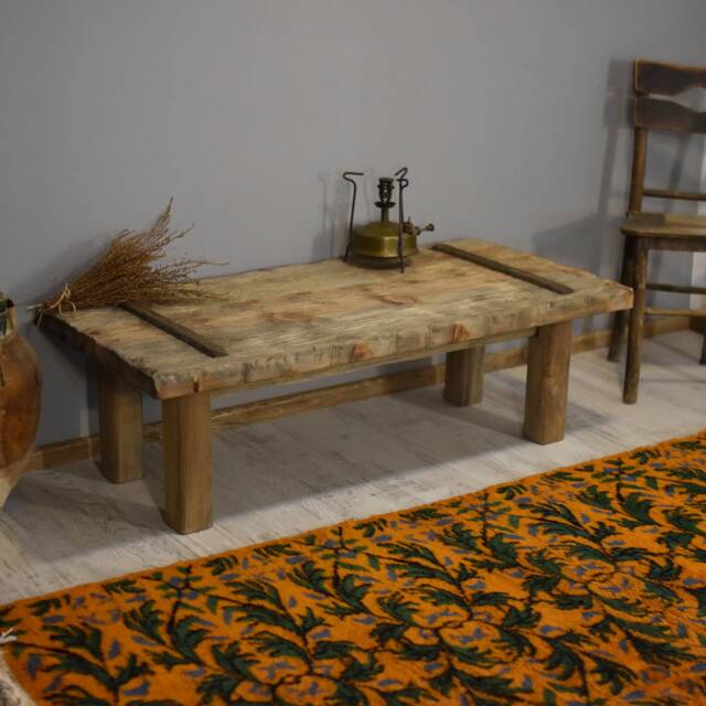 Handmade Rustic Wood Coffee Table, Live Edge Farmhouse Furniture by ...