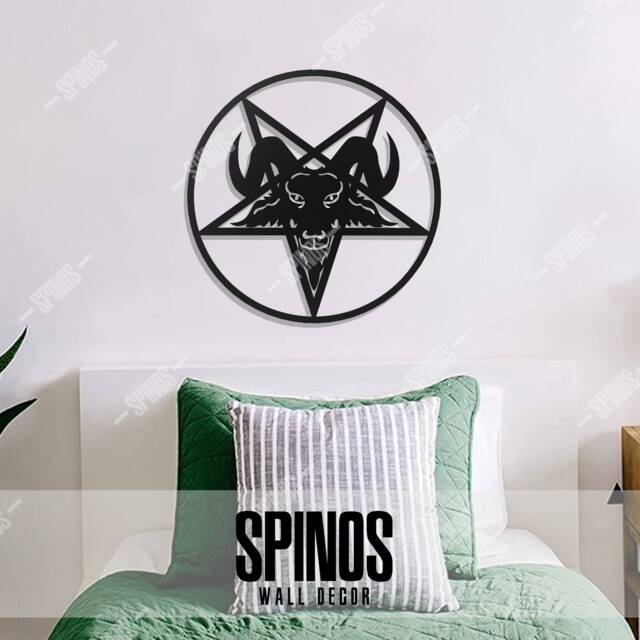 Baphomet Pentagram Wall Art Gothic Satanic Decor by Etsy | ufurnish.com